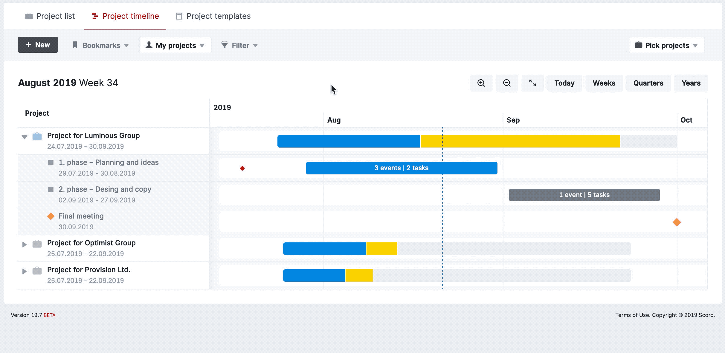 Project Timeline Scoro Help Center